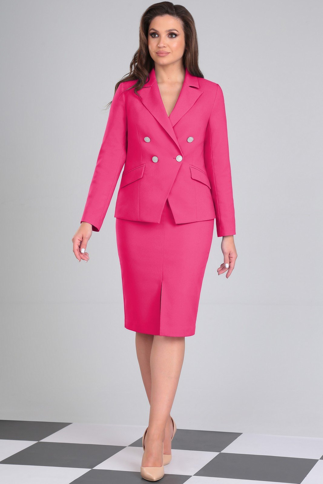 Костюм с юбкой 31329 фуксия LeNata купить в интернет магазине | в наличии